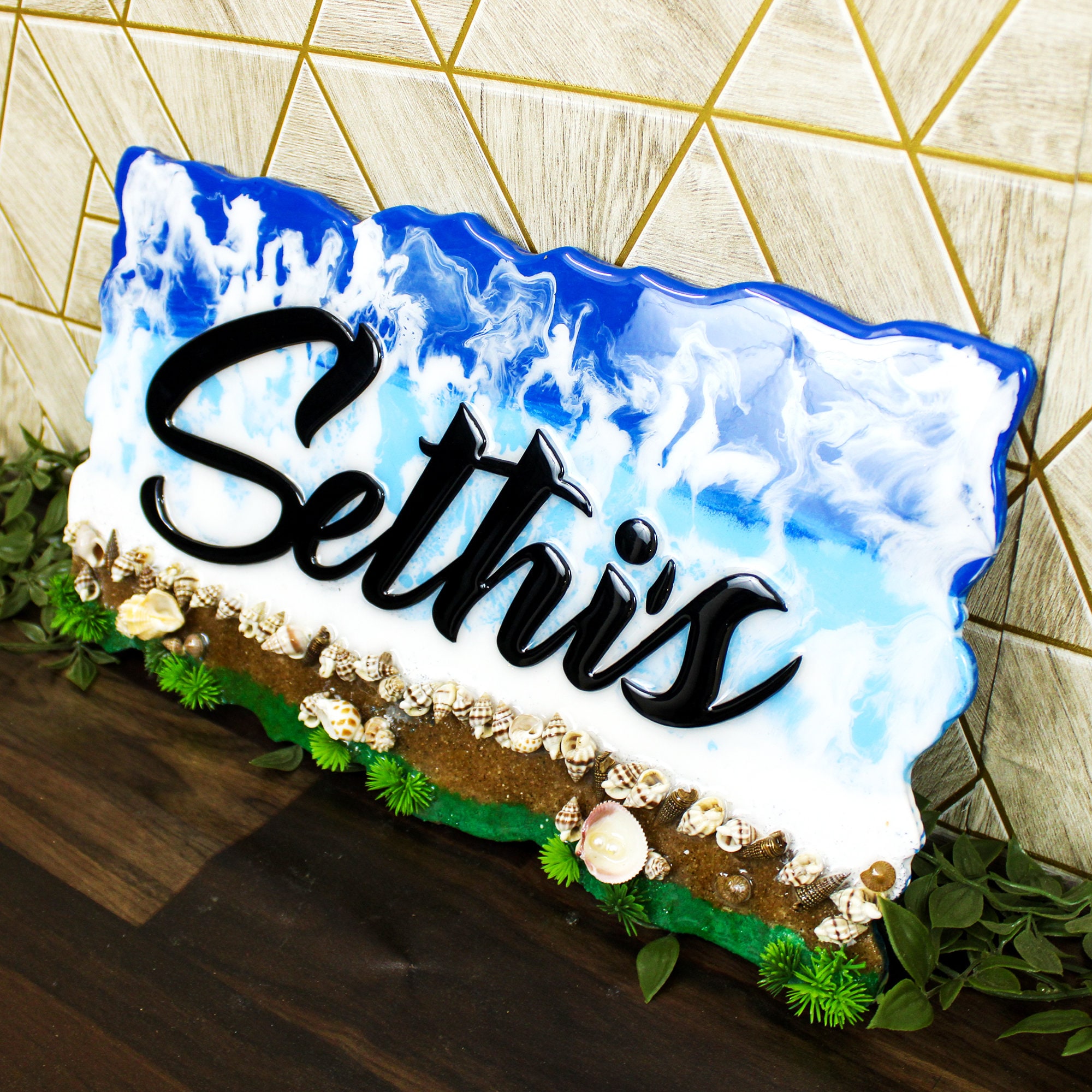 Personalized Door Sign | Name Sign Decor | 3D Letter Epoxy Resin Name ...
