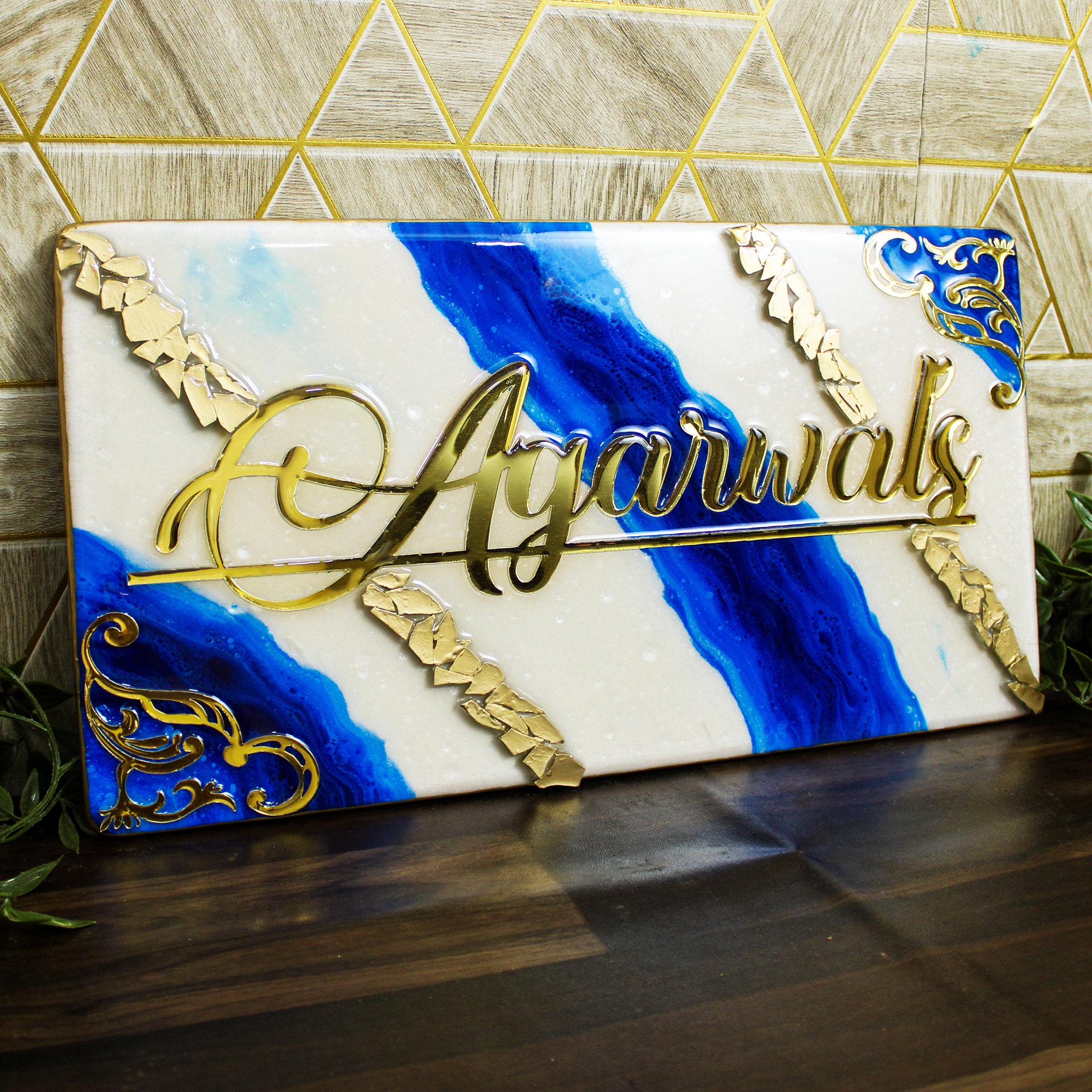 Personalized Door Sign | Name Sign Decor | 3D Letter Epoxy Resin Name ...