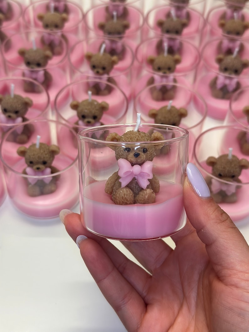 Teddy Bear Scented Candles: Baby Shower Party Favors - Etsy