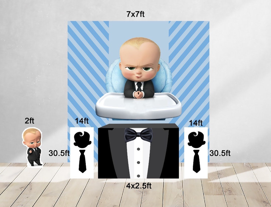 Boss Baby Vinyl Backdrop and 2 Cylinder Covers and Prop - Etsy