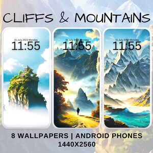 8 Cliffs & Mountains Wallpapers for Android Phones 1440x2560 - Etsy
