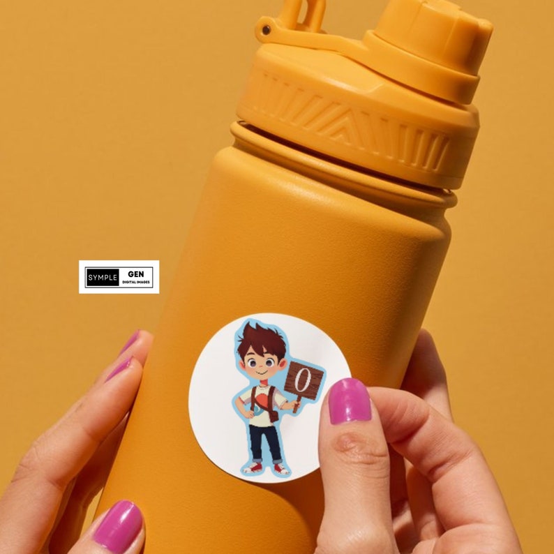 10 Cute Illustration Style Stickers| Cute Boys With Number I New Times ...