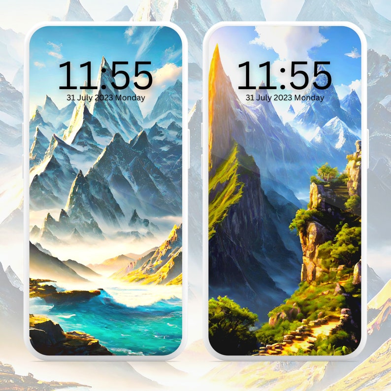 8 Cliffs & Mountains Wallpapers for Android Phones 1440x2560 - Etsy