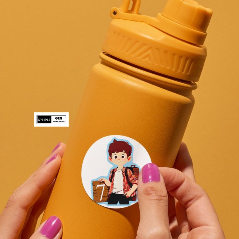 10 Cute Illustration Style Stickers| Cute Boys With Number I New Times ...