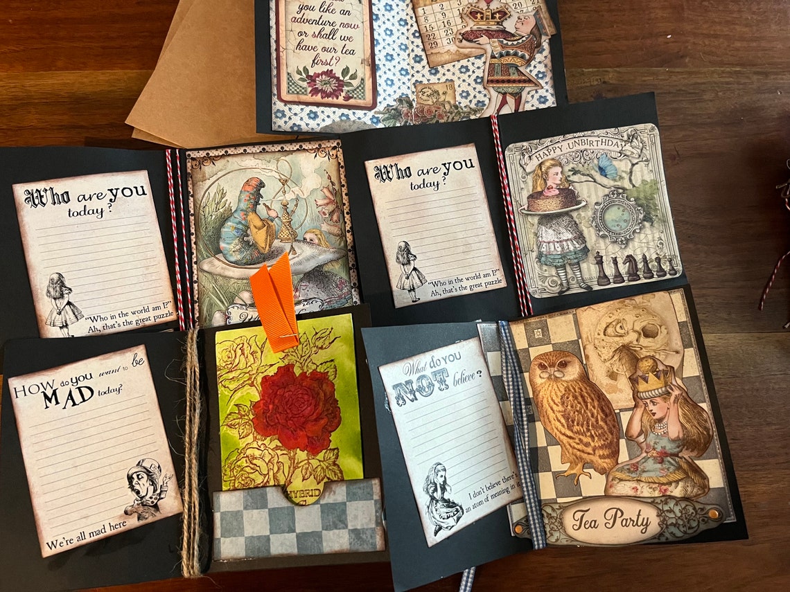 Alice in Wonderland Handmade Card Set #2 - Etsy
