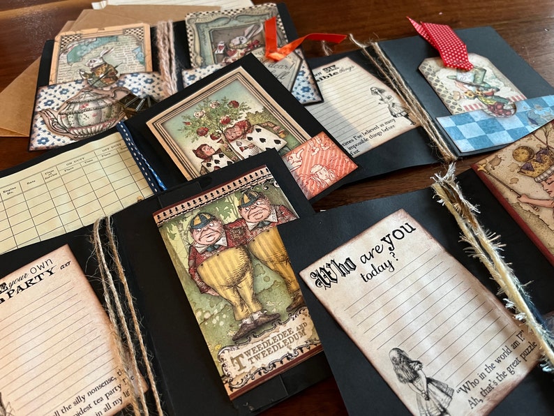 Alice in Wonderland Handmade Card Set #4 - Etsy