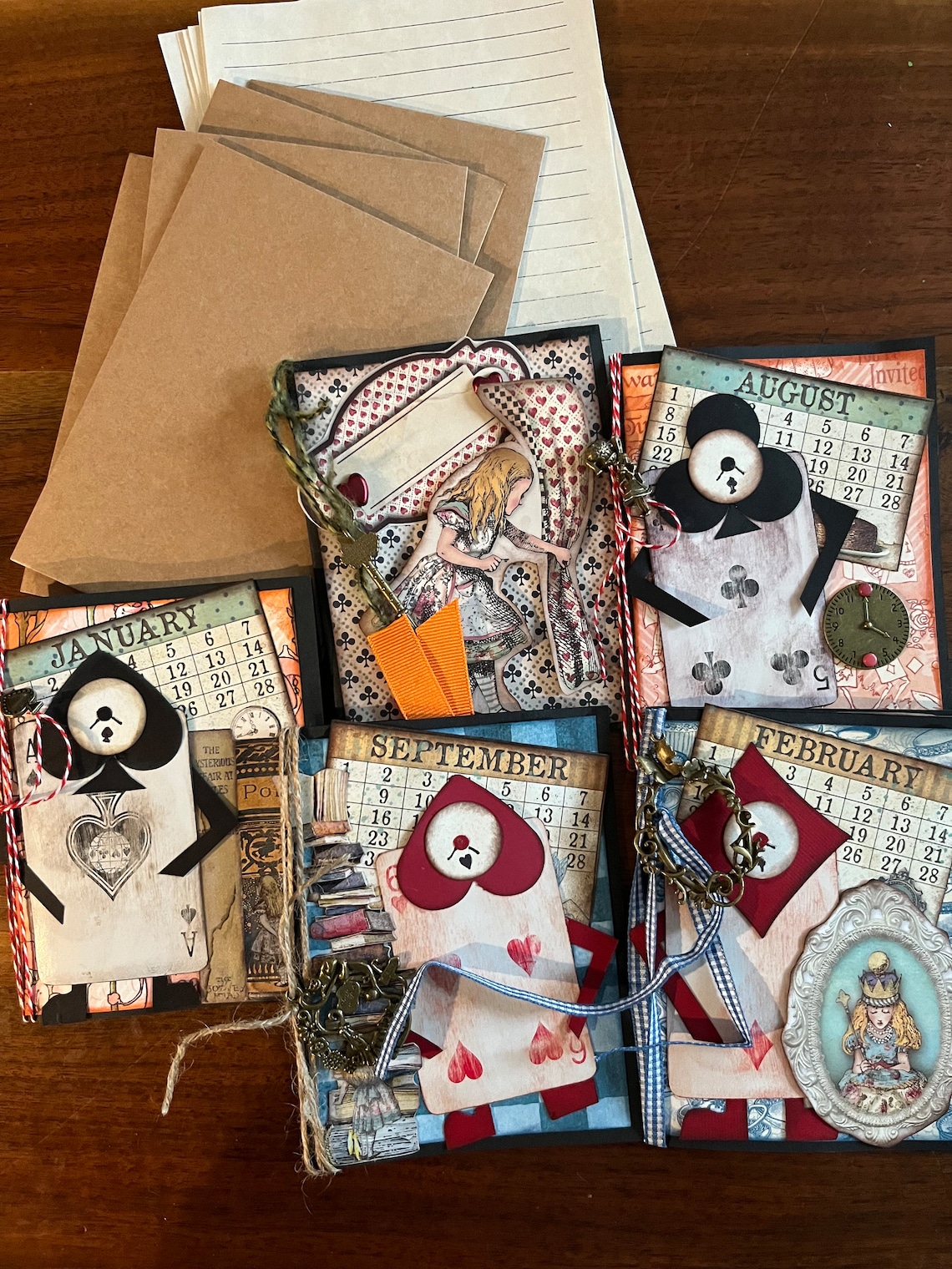 Alice in Wonderland Handmade Card Set #2 - Etsy