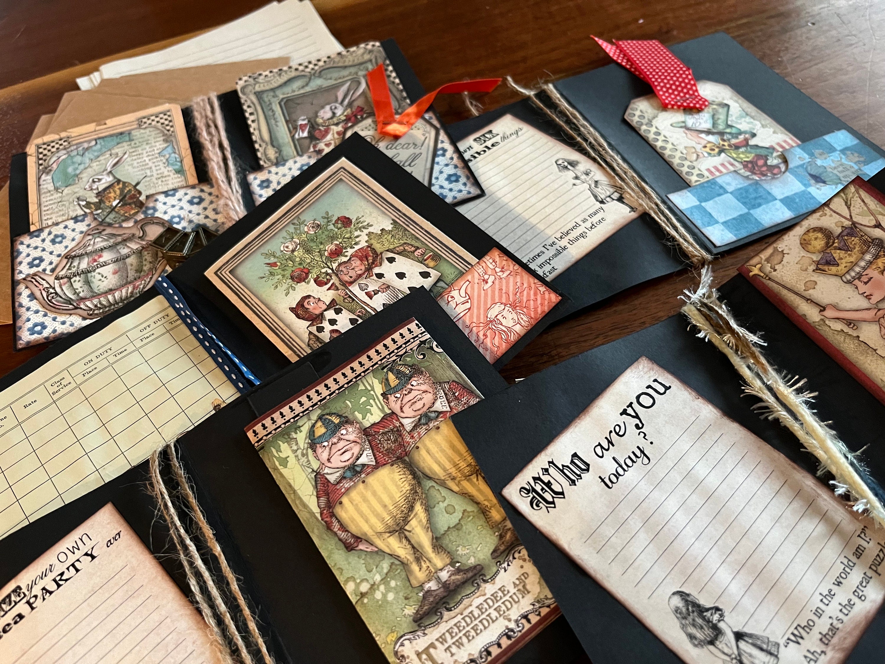 Alice in Wonderland Handmade Card Set #4 - Etsy