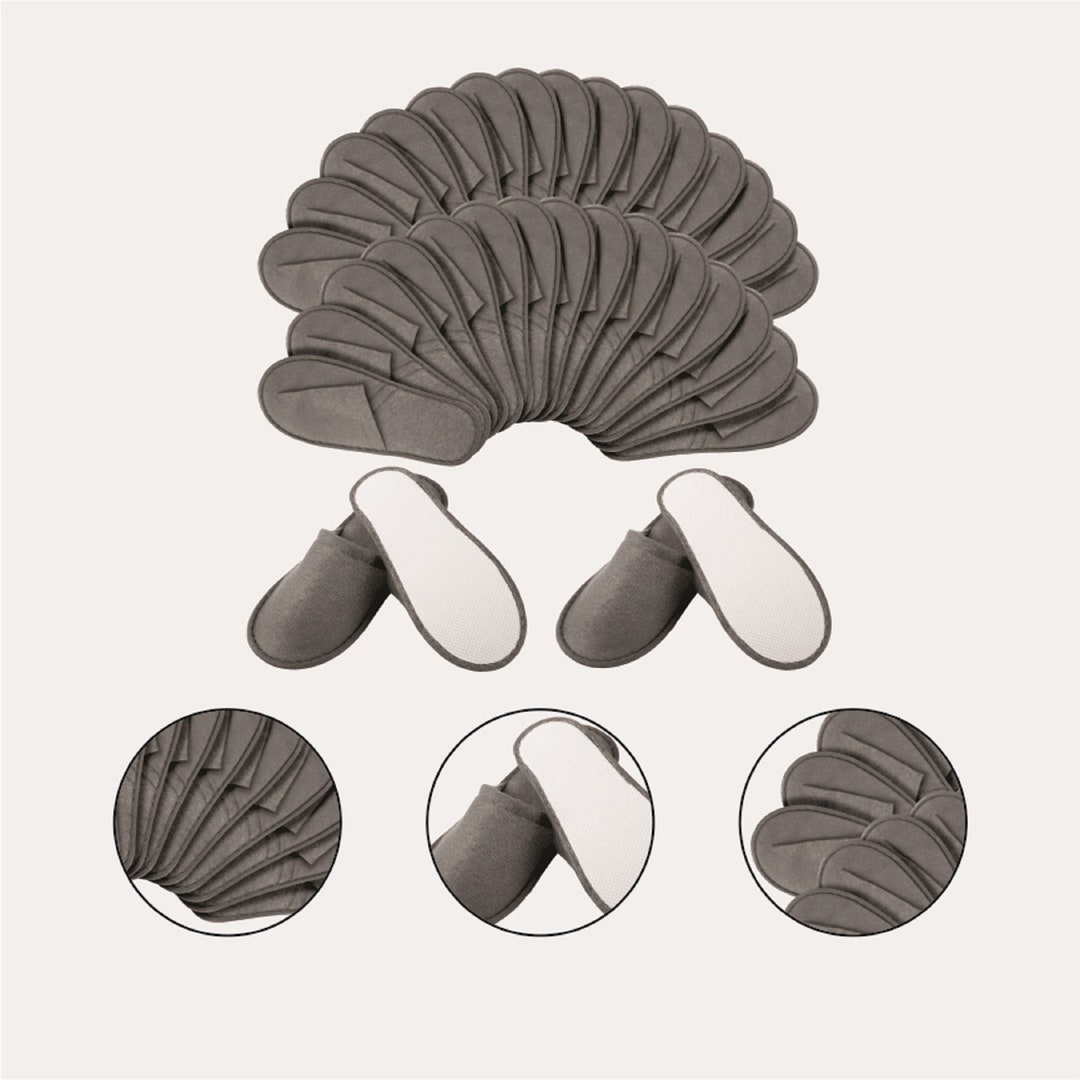 30 Pairs Disposable Slippers, Slippers With Non-slip Soles, Toe Spa ...