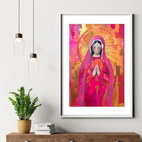 Abstract Virgin Mary - Etsy