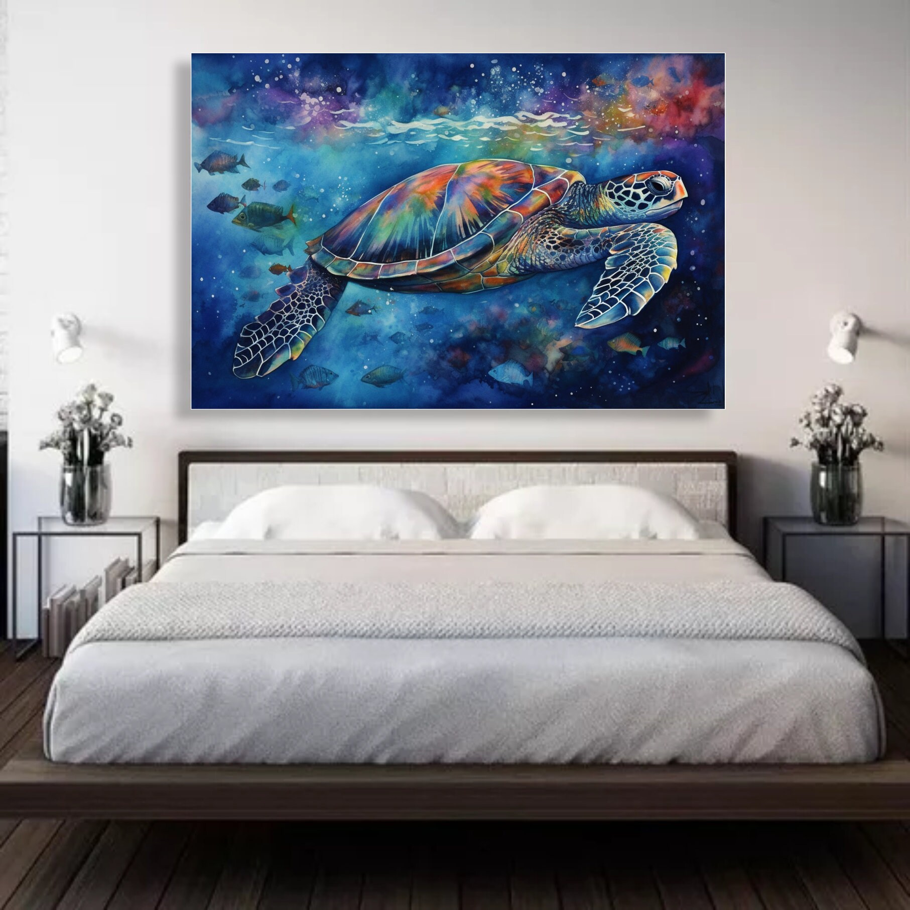 WATERCOLOR TURTLE Digital Art Illustration. Instant Download, Digital ...