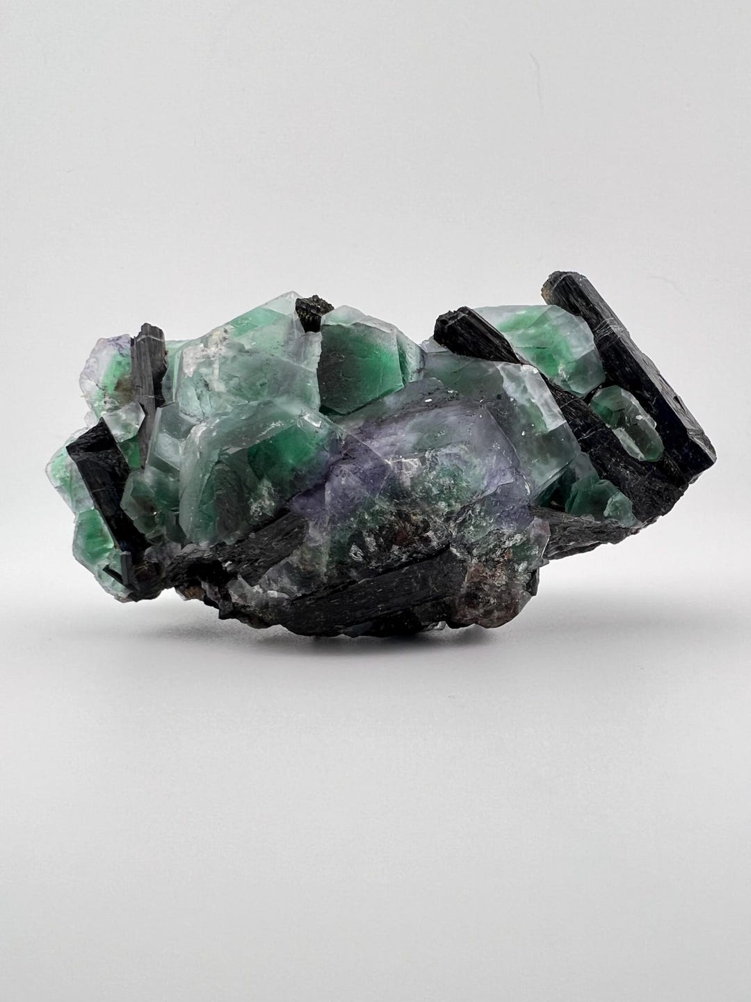 Green Fluorite Specimen and Black Tourmaline (erongo Mountain, Namibia) - 219g - Etsy