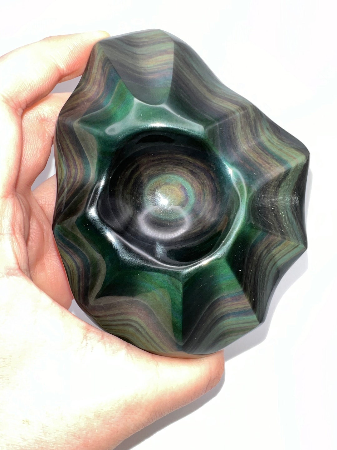 Rainbow Obsidian Crystal Freeform tequila, Jalisco, Mexico 471g High ...