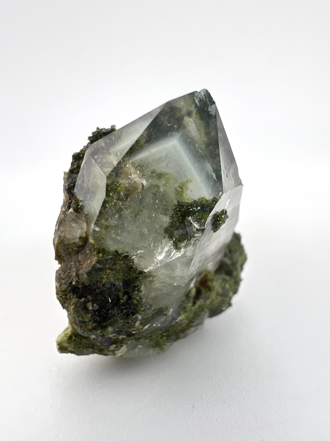 Forest Epidote With Quartz Specimen turkey 25g, Super Sparkly and Gemmy ...