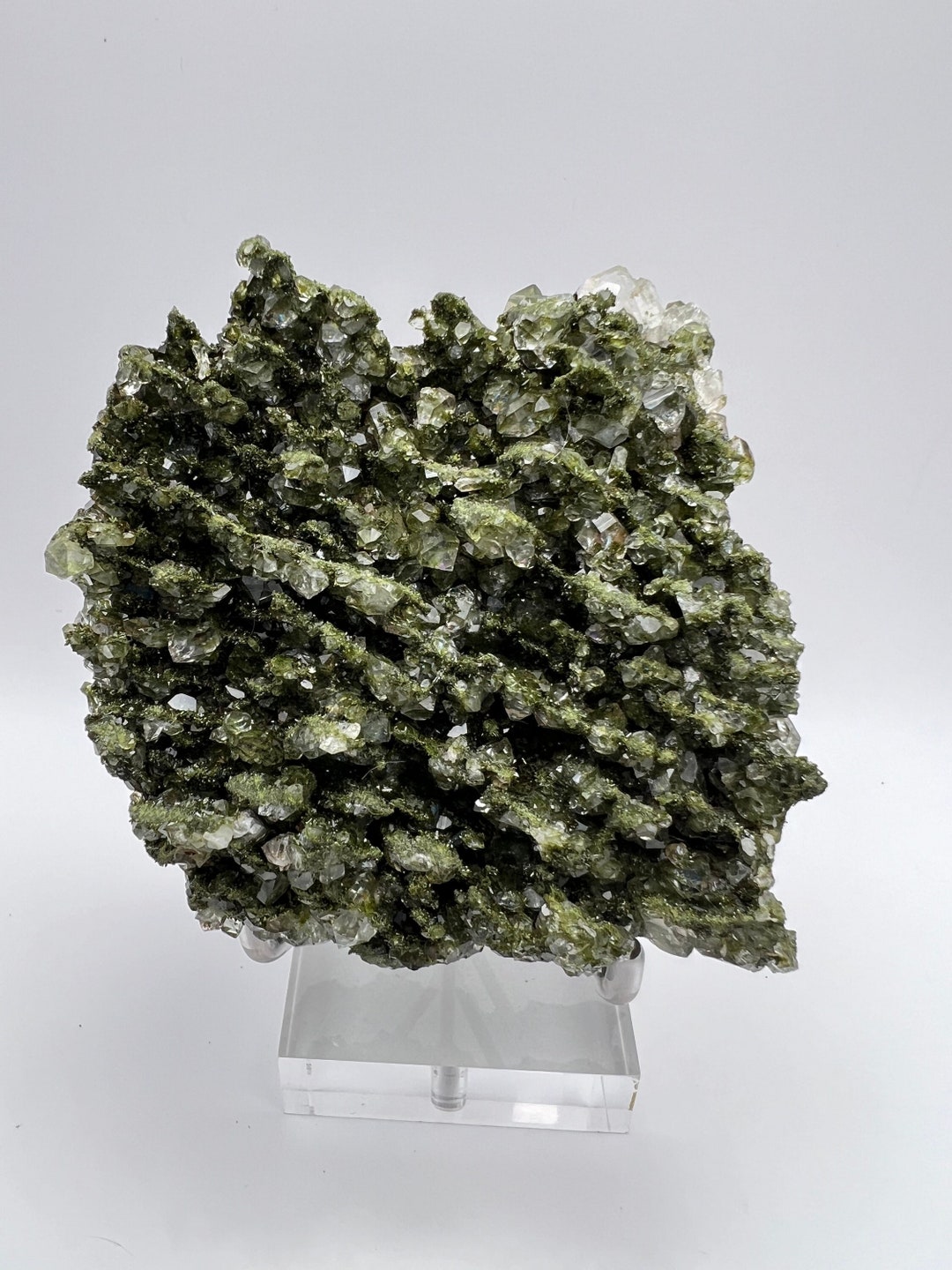 Forest Epidote With Quartz Specimen (turkey) – 360g, Super Sparkly and ...