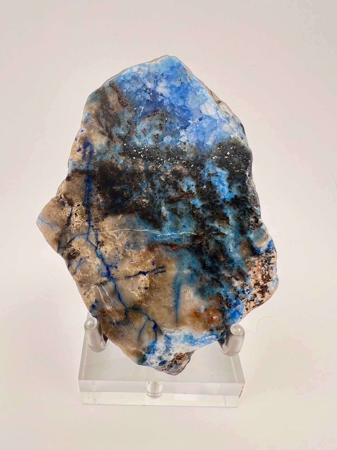 Polished Azurite Slab (asturias, Spain) - 107g - Etsy