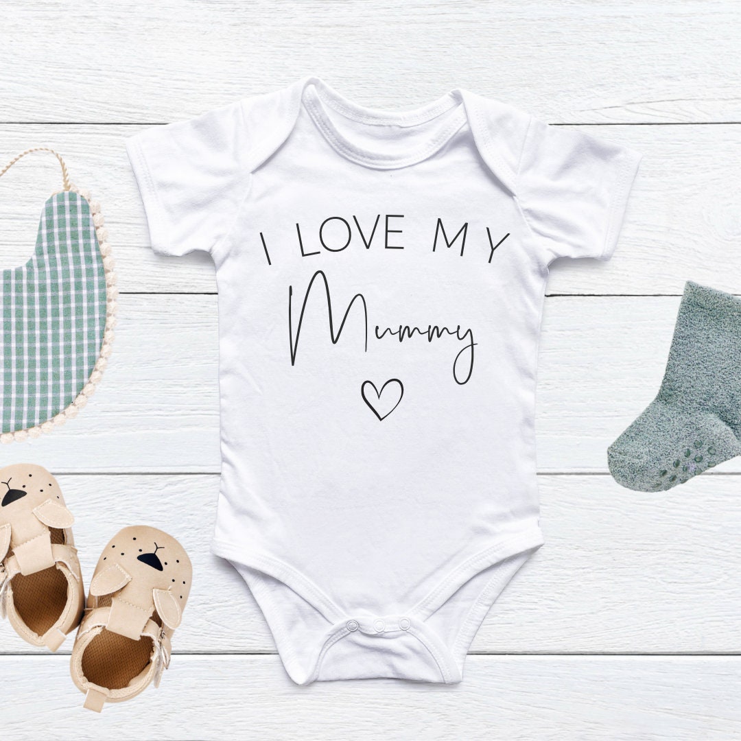 Mummy Baby Onesie® Cute I Love My Mummy Onesie®best - Etsy Australia