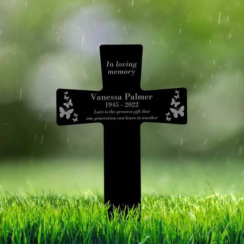 Custom Grave Marker Human, Grave Marker for Cemetery, Cross Grave ...