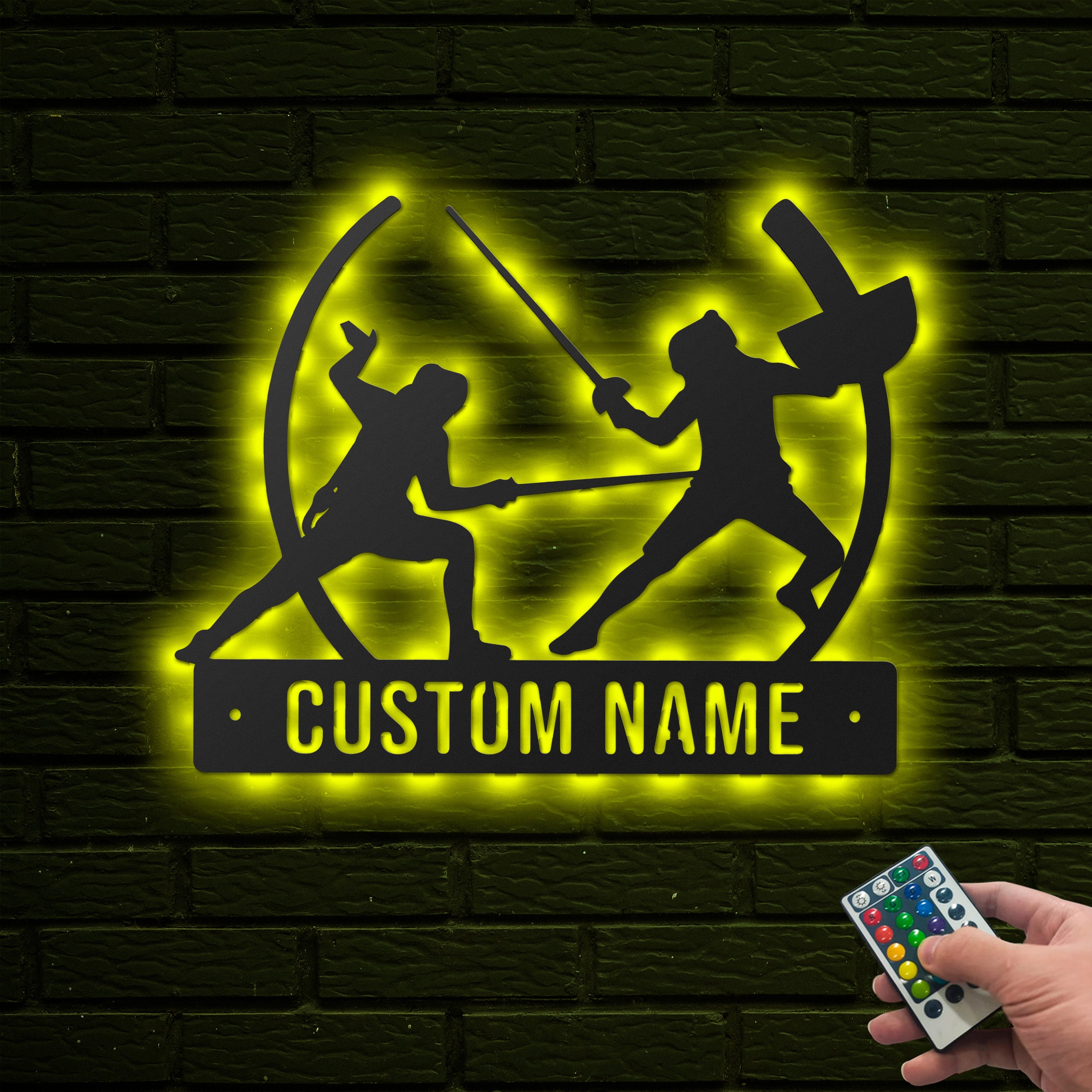 Custom Fencing LED Sign, Fencing Player Personalized Name Sign, Fencer ...