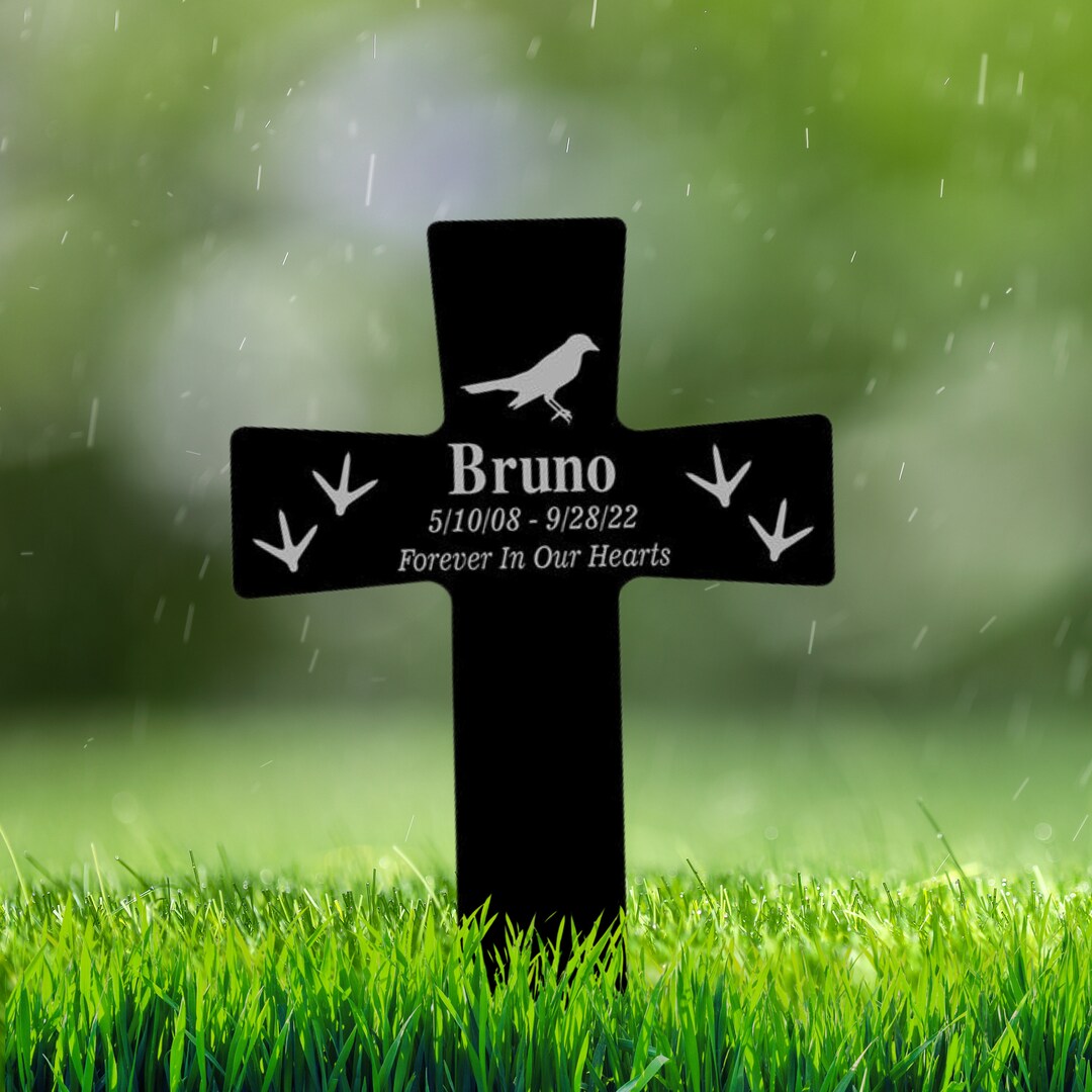 Bird Memorial Plaque Personalized, Pet Loss Gift, Bird Grave Marker ...