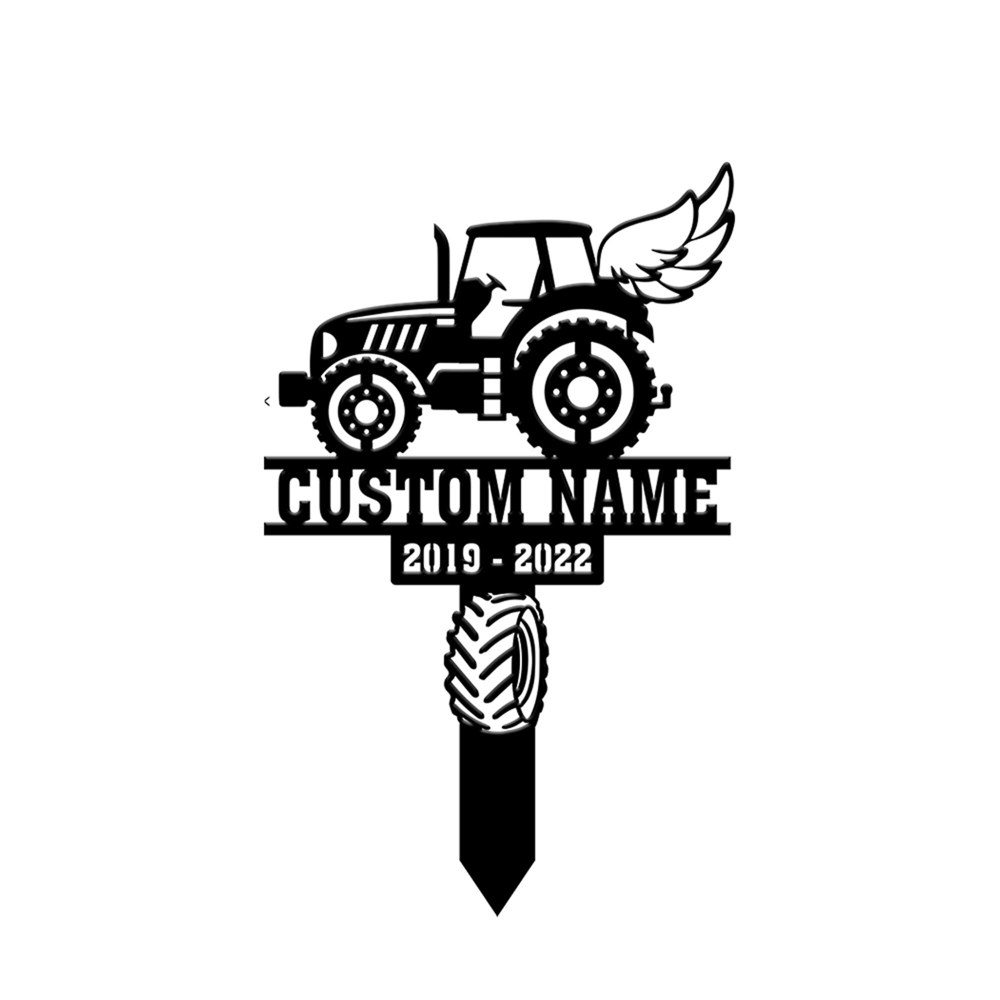Custom Tractor Memorial Grave Marker Farmer Outdoor Sympathy - Etsy