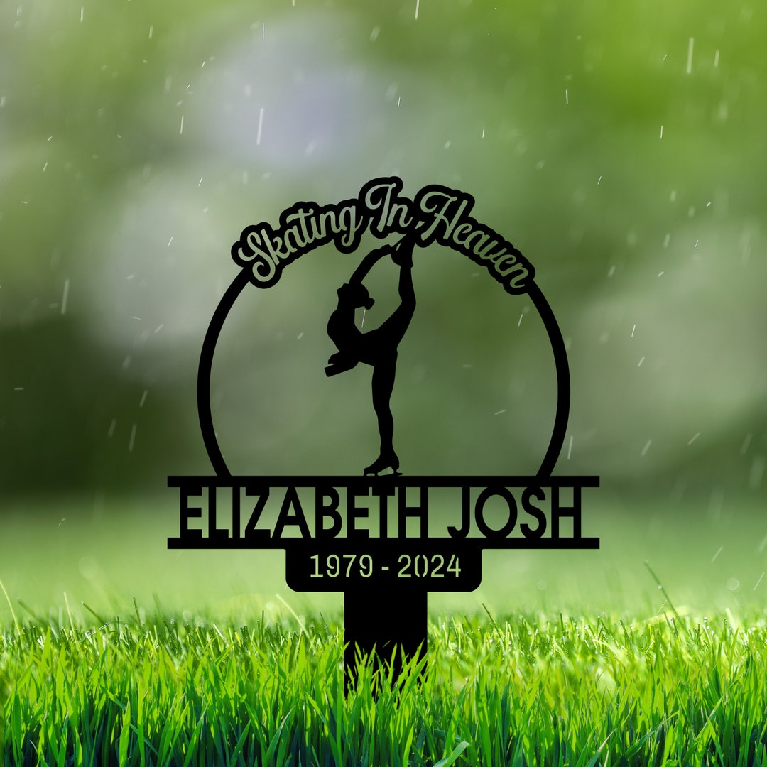 Custom Memorial Plaque for Figure Skater, Artistic Coach Metal Cross ...