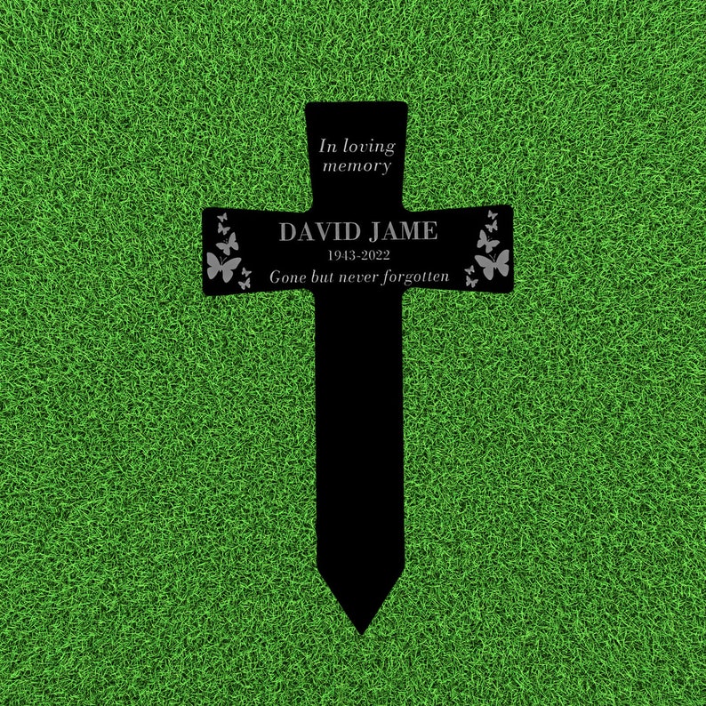Custom Grave Marker Human, Grave Marker for Cemetery, Cross Grave ...