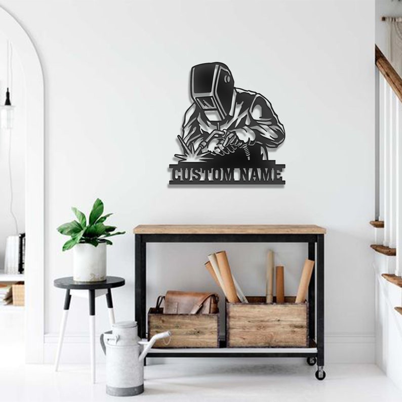 Welder Metal Wall Personalized, Custom Welder Monogram Name Sign ...