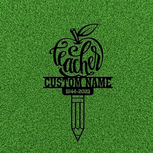 Personalized Teacher Grave Marker, Teaching in Heaven, Teacher Memorial ...