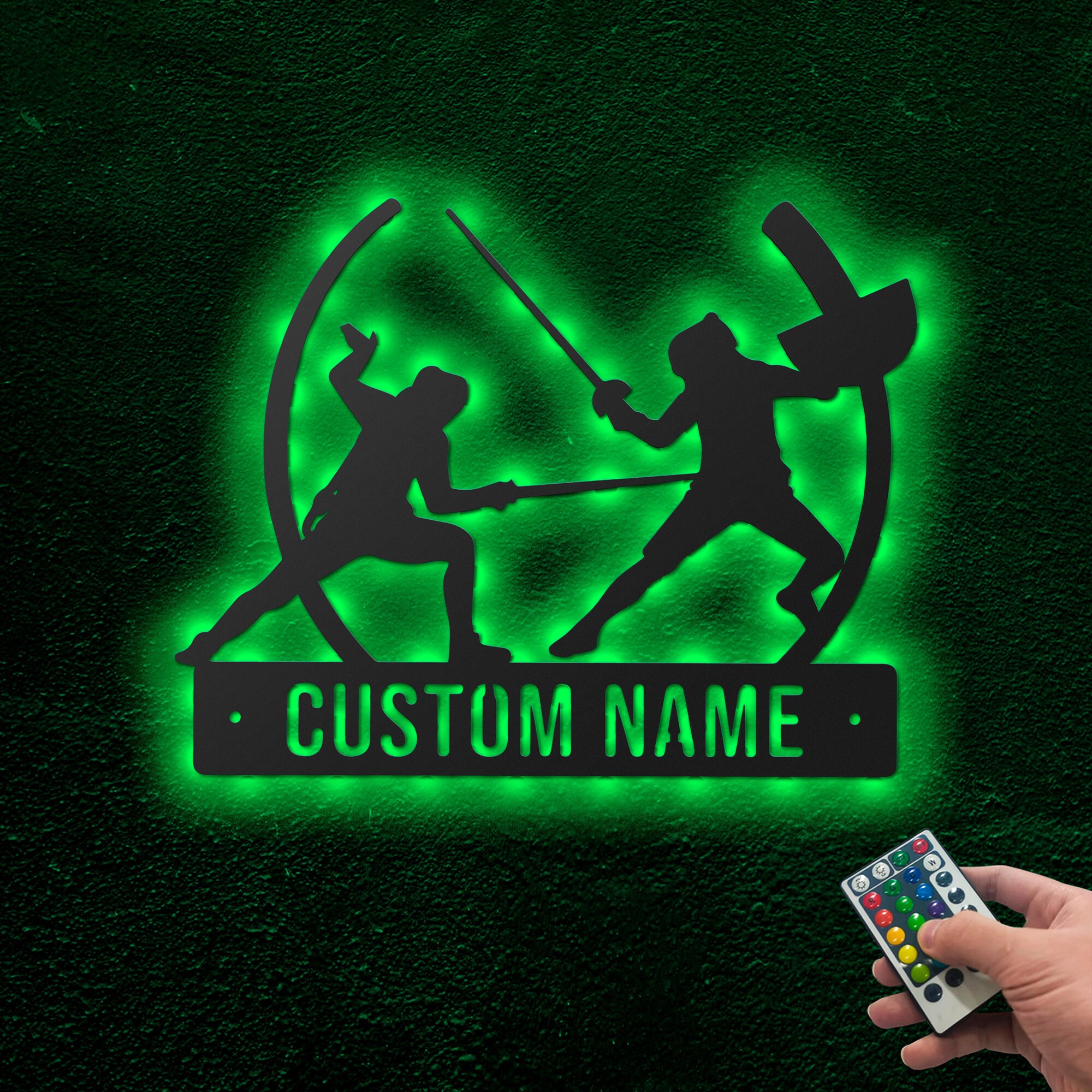 Custom Fencing LED Sign, Fencing Player Personalized Name Sign, Fencer ...
