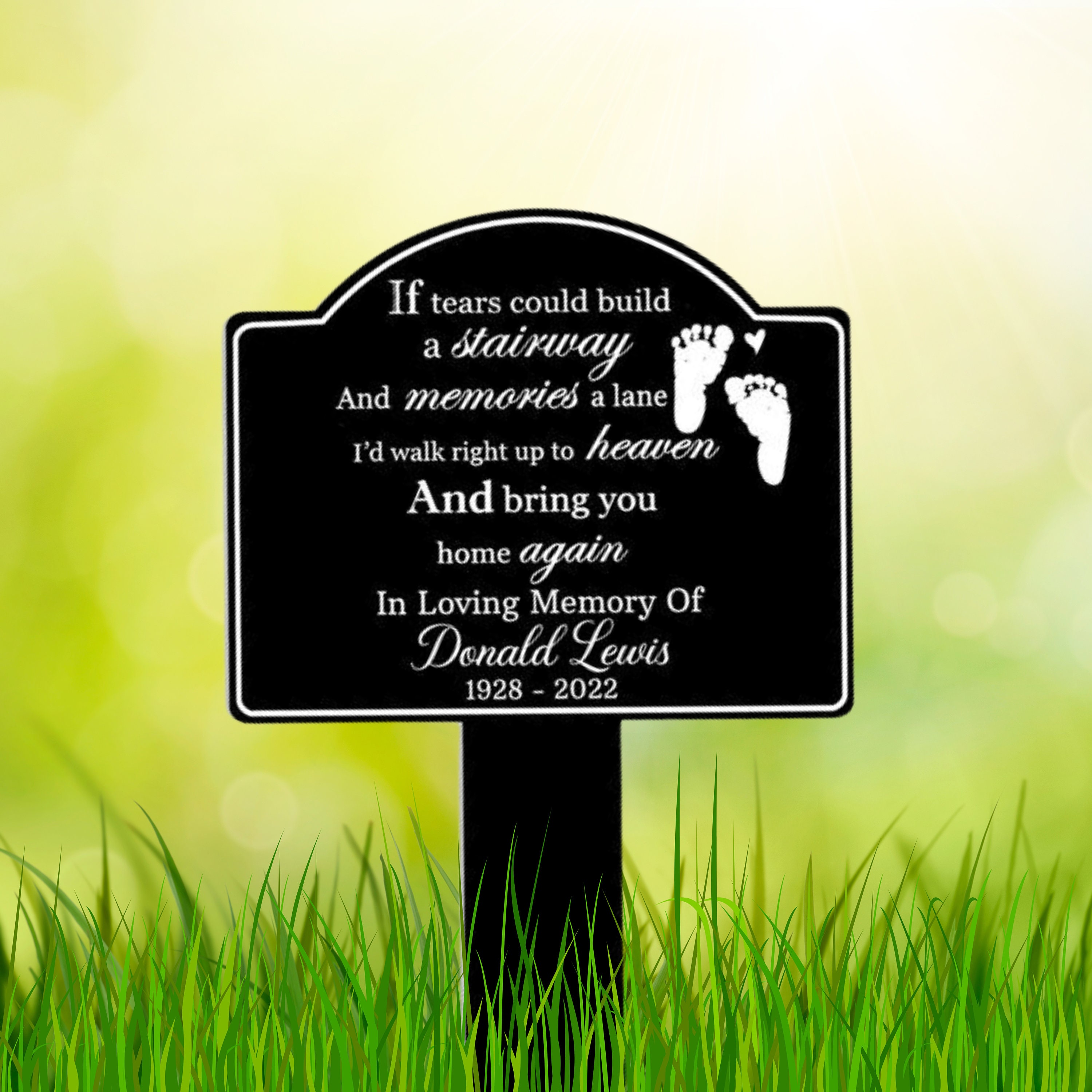 Personalized Grave Marker for A Baby, Pregnancy Loss Keepsake, Baby ...