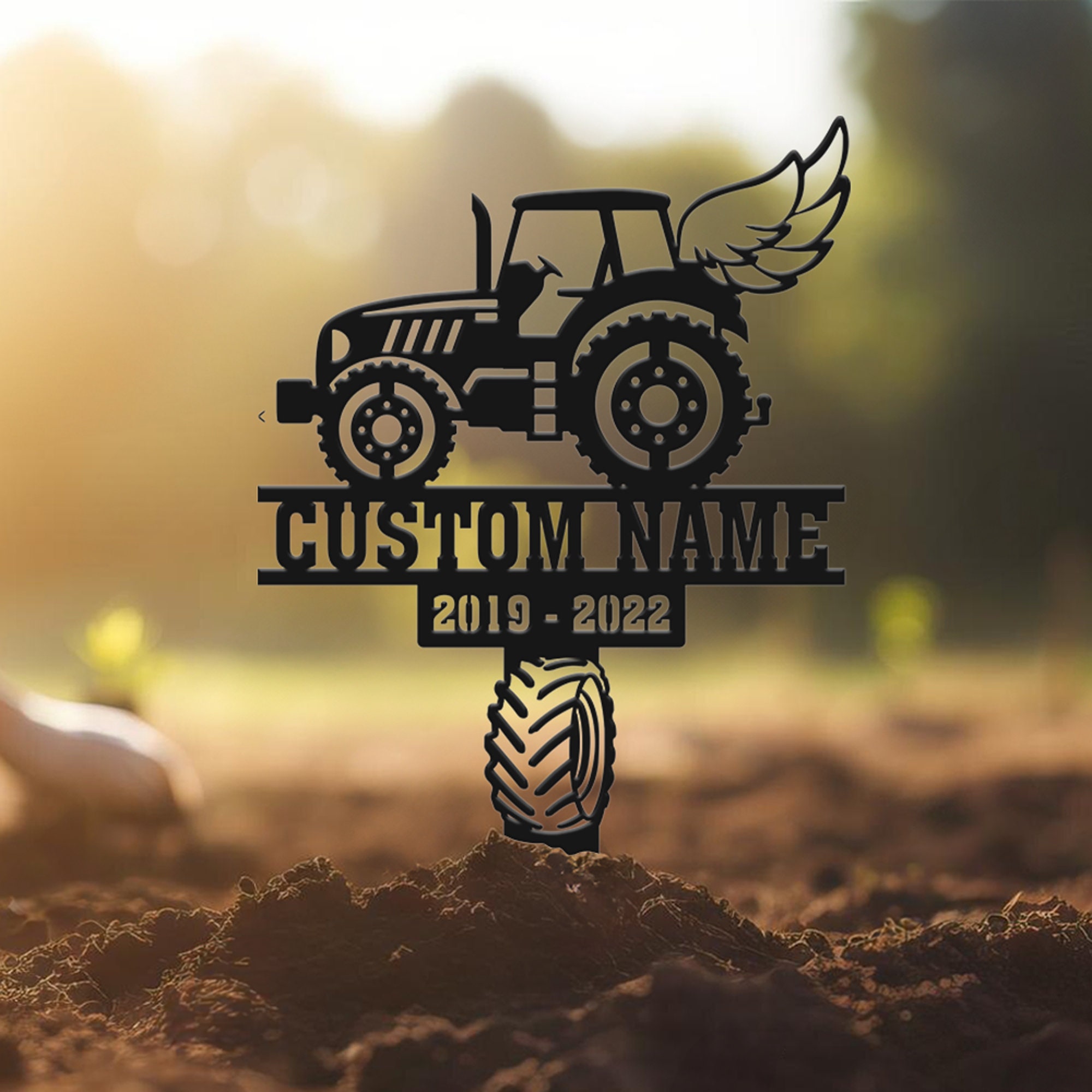 Custom Tractor Memorial Grave Marker Farmer Outdoor Sympathy - Etsy