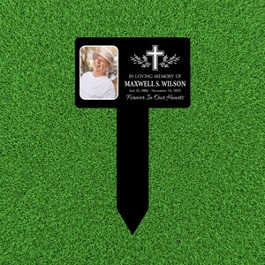 Photo Grave Marker Personalized, Temporary Grave Marker With Photo ...