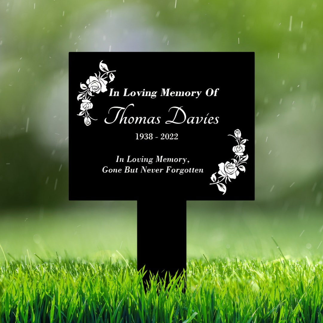 Acrylic Memorial Plaque Personalized, Grave Marker Human, Outdoor ...
