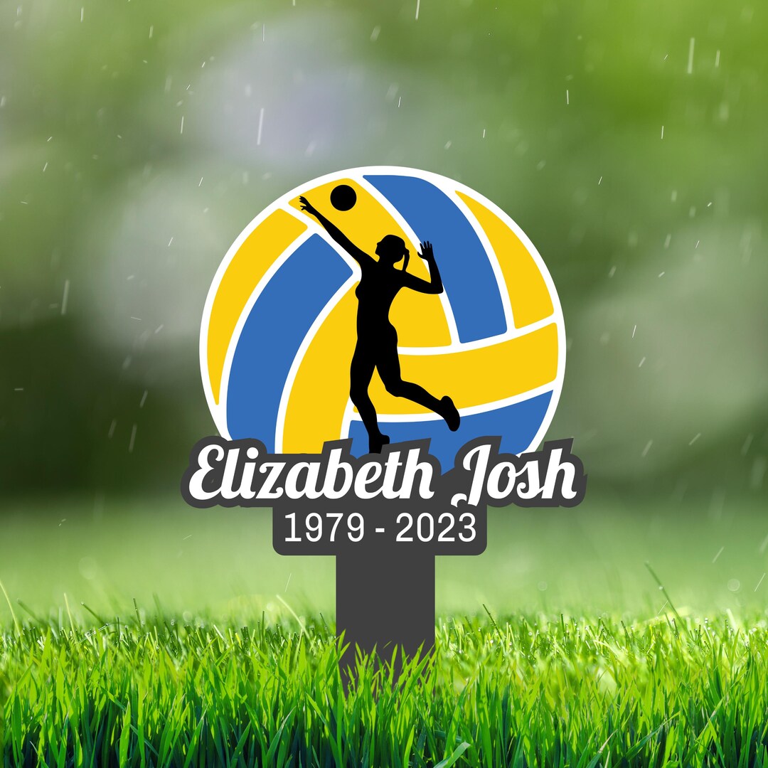 Metal Grave Marker Personalized, Outdoor Memorial Plaques, Volleyball ...