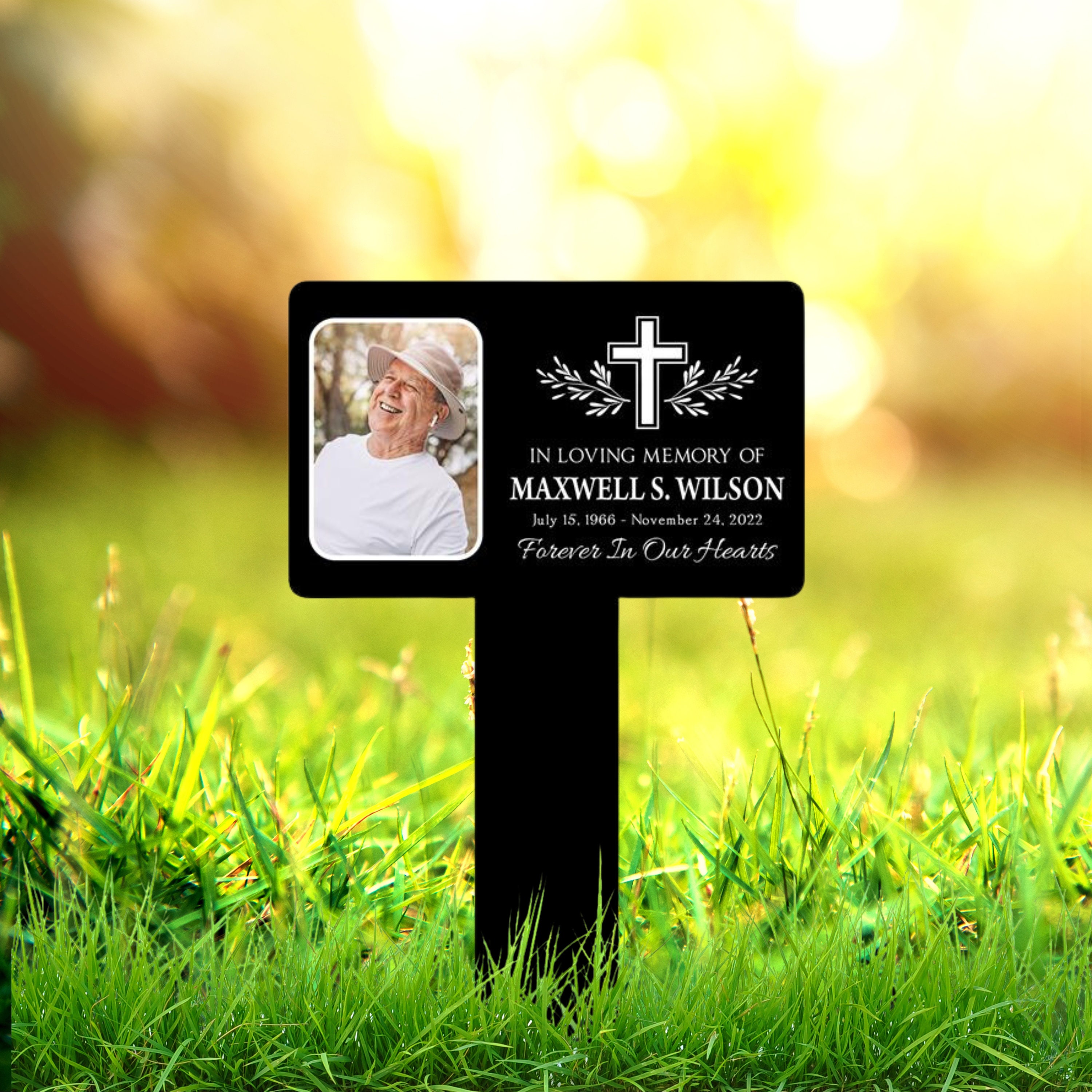 Photo Grave Marker Personalized, Loss of Loved Ones, Memorial Plaques ...