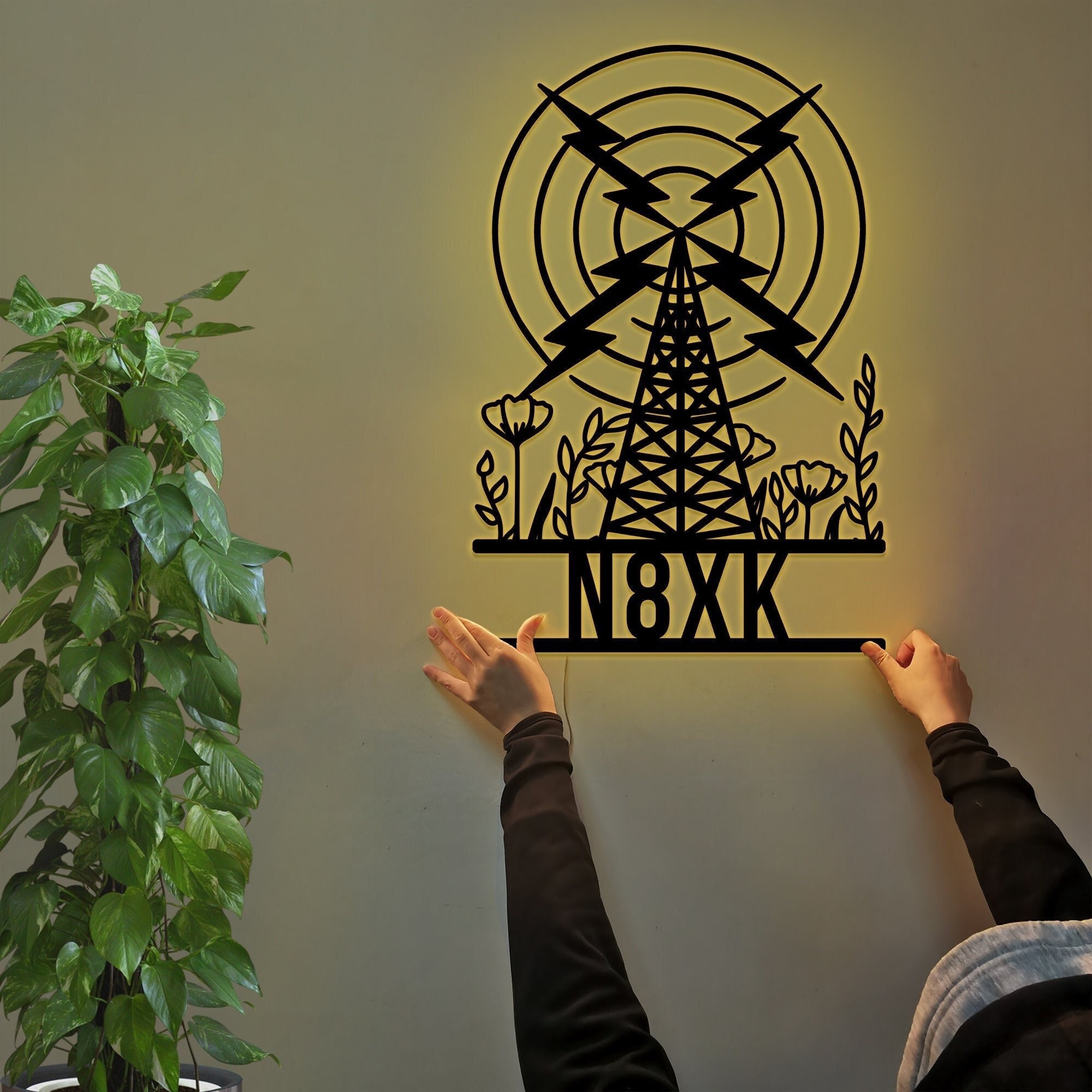 Ham Radio Metal Wall With LED Personalized Amateur Radio Wall - Etsy