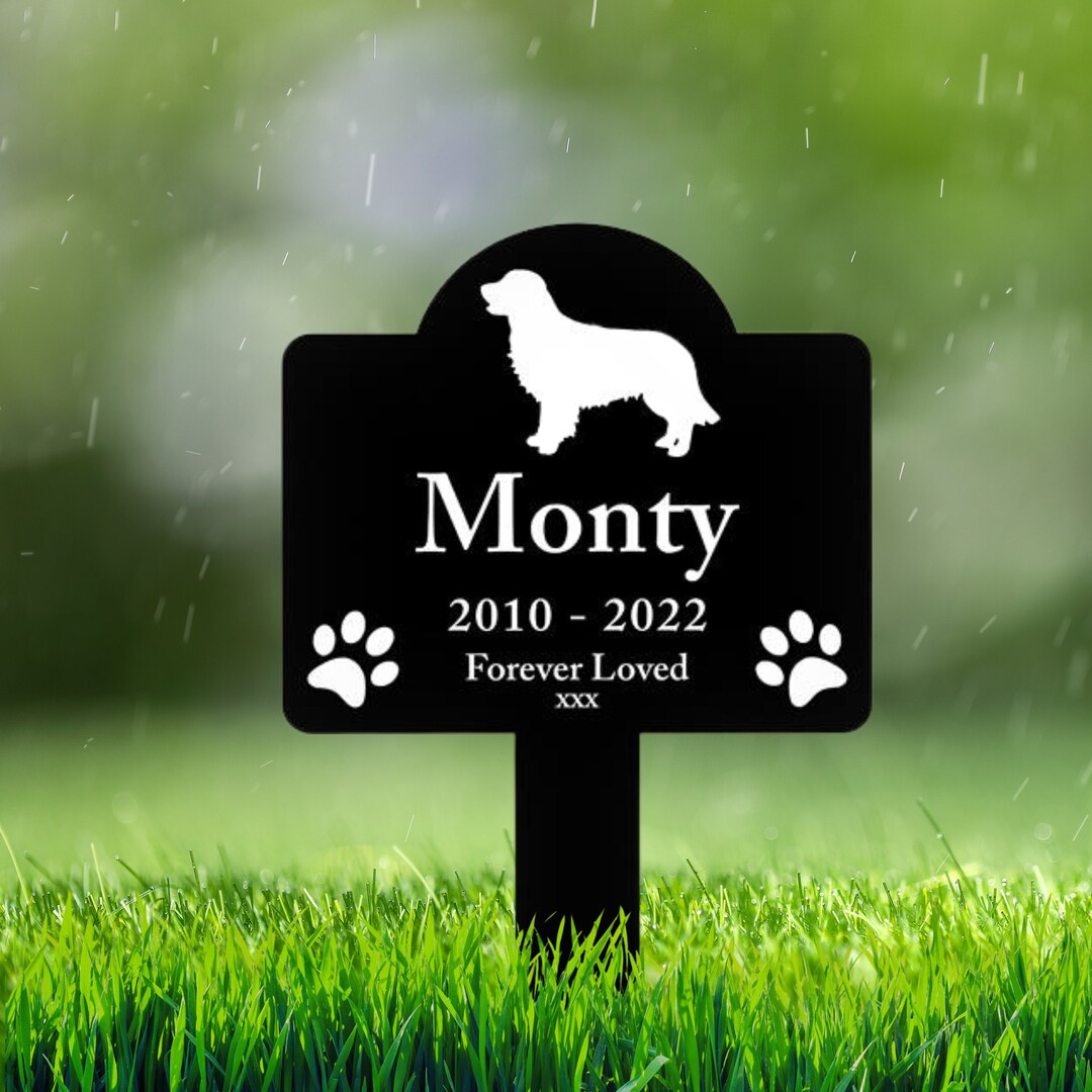 Custom Golden Retriever Grave Marker, Dog Loss Stake, Golden Memorial ...