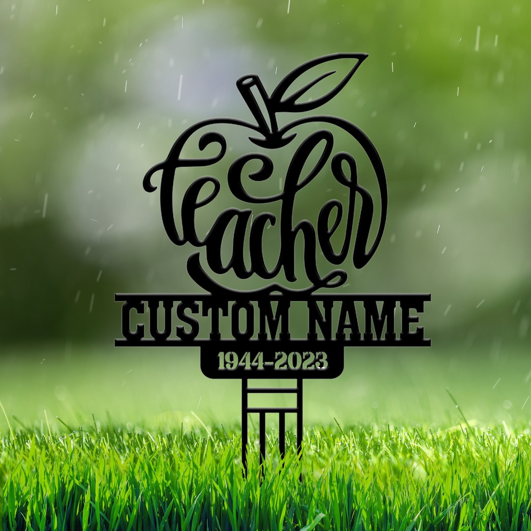 Personalized Teacher Grave Marker, Teaching in Heaven, Teacher Memorial ...