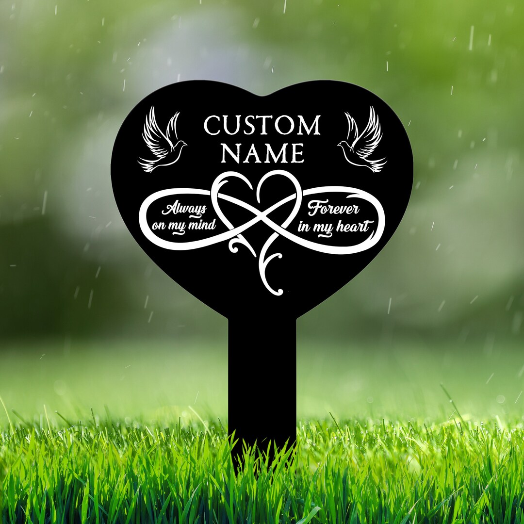 Memorial Grave Marker Personalized, Sympathy Plaques, Loss of Loved One ...