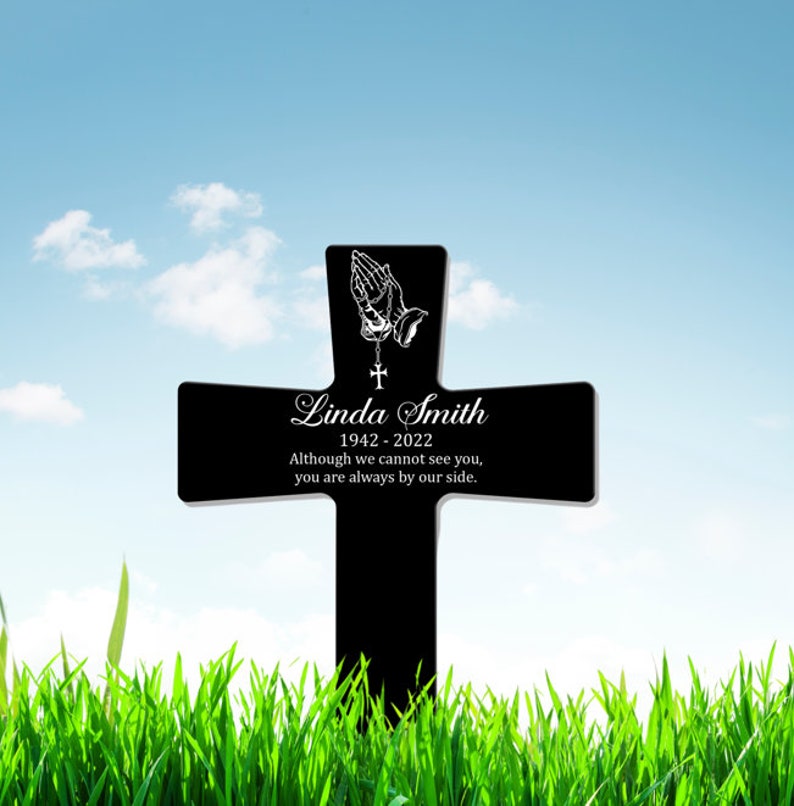 Cross Memorial Grave Marker Custom Loss of Loved Ones - Etsy