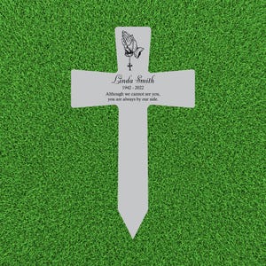 Cross Memorial Grave Marker Custom, Loss of Loved Ones Bereavement ...