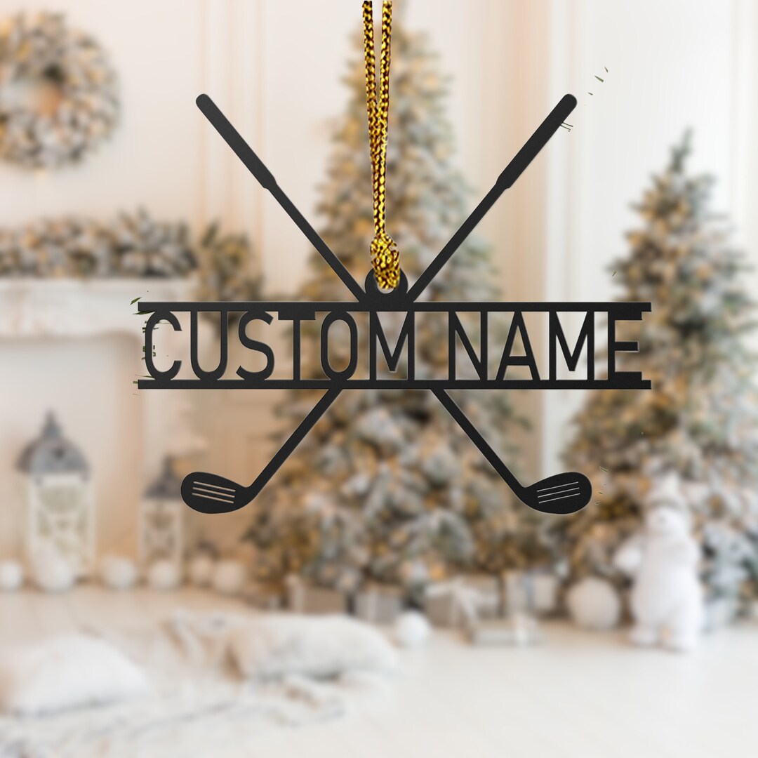 Golfer Christmas Ornament Personalized, Golf Caddie Name Ornament, Golf ...