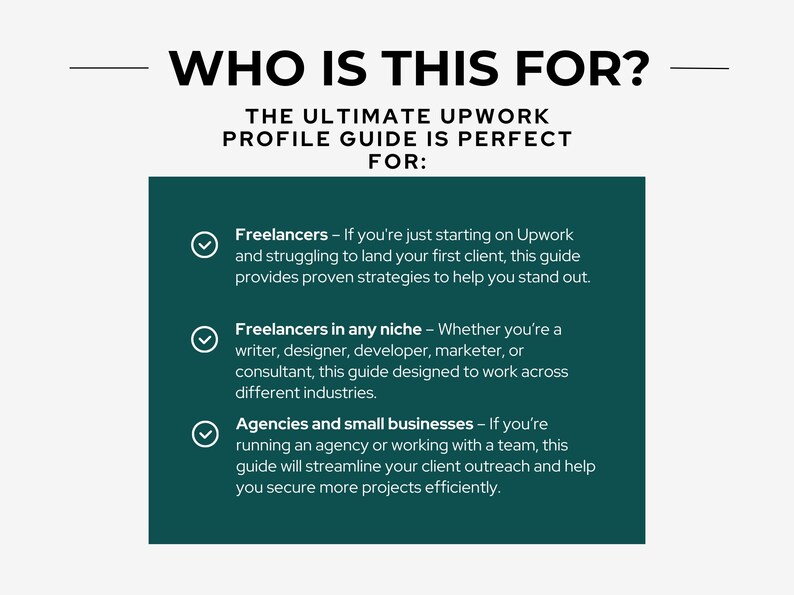 Ultimate Upwork Profile Template, Freelancer Resume Guide, Work From ...