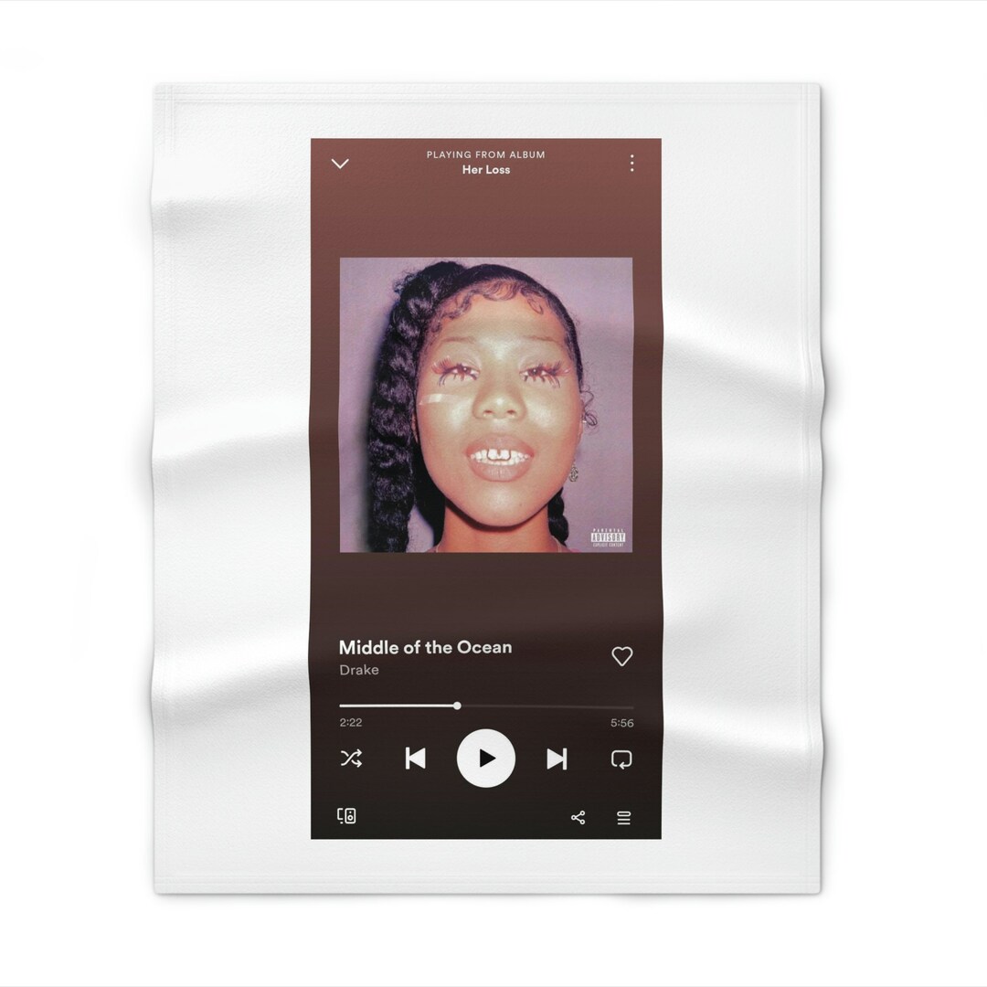 Drake Album Cover & Song middle of the Ocean Throw Blanket - Etsy