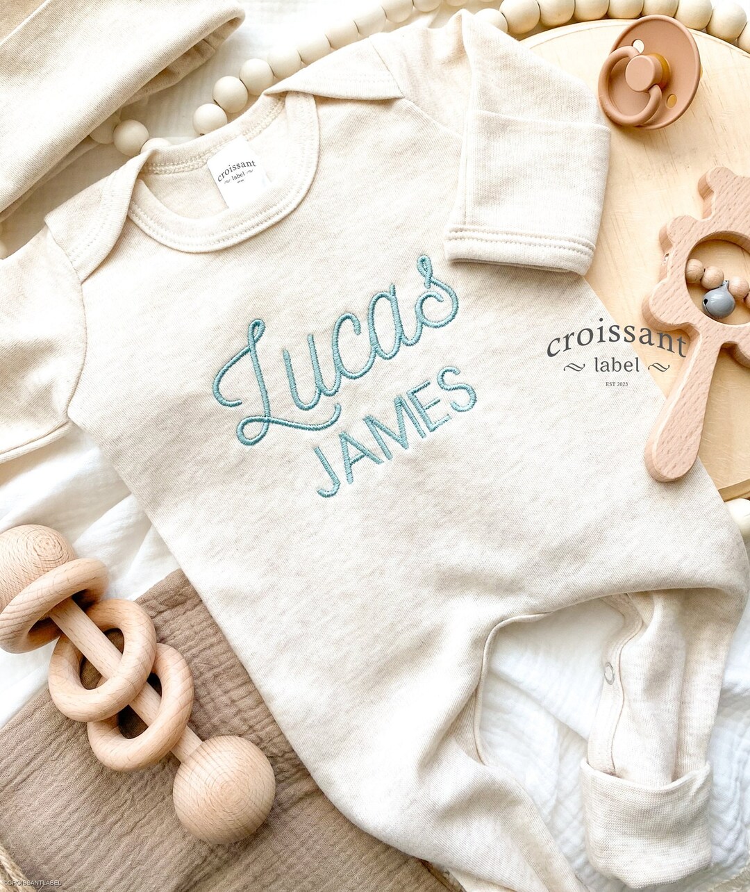 Custom Baby Name Romper Outfit, Embroidered Romper Hospital Outfit ...