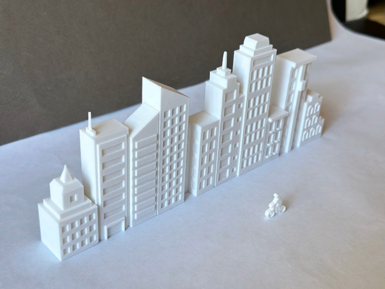 Cityscape Set D: 10 3d-printed Miniature Buildings in Various ...