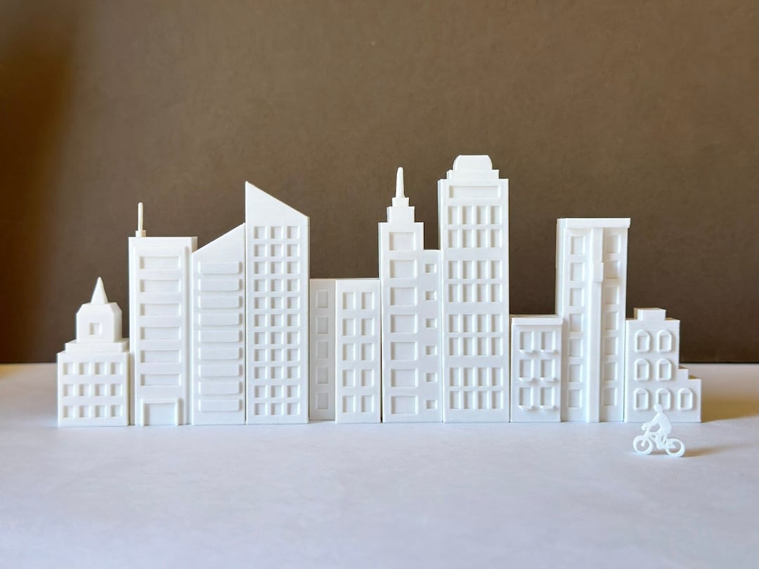 Cityscape Set D: 10 3d-printed Miniature Buildings in Various ...