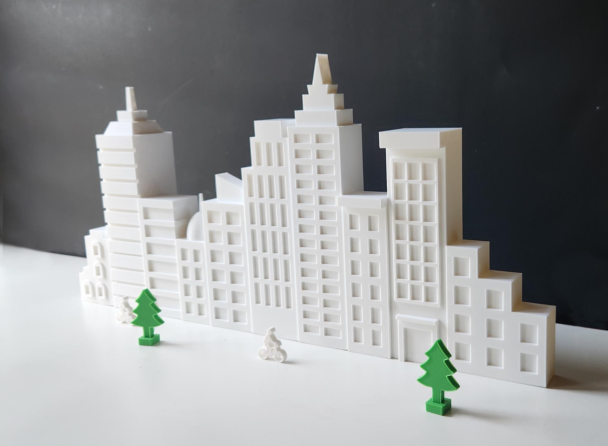 Cityscape Set C: 10 3d-printed Miniature Buildings in Various ...