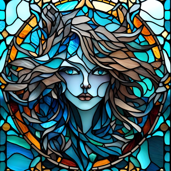 Stained Glass Print - Etsy